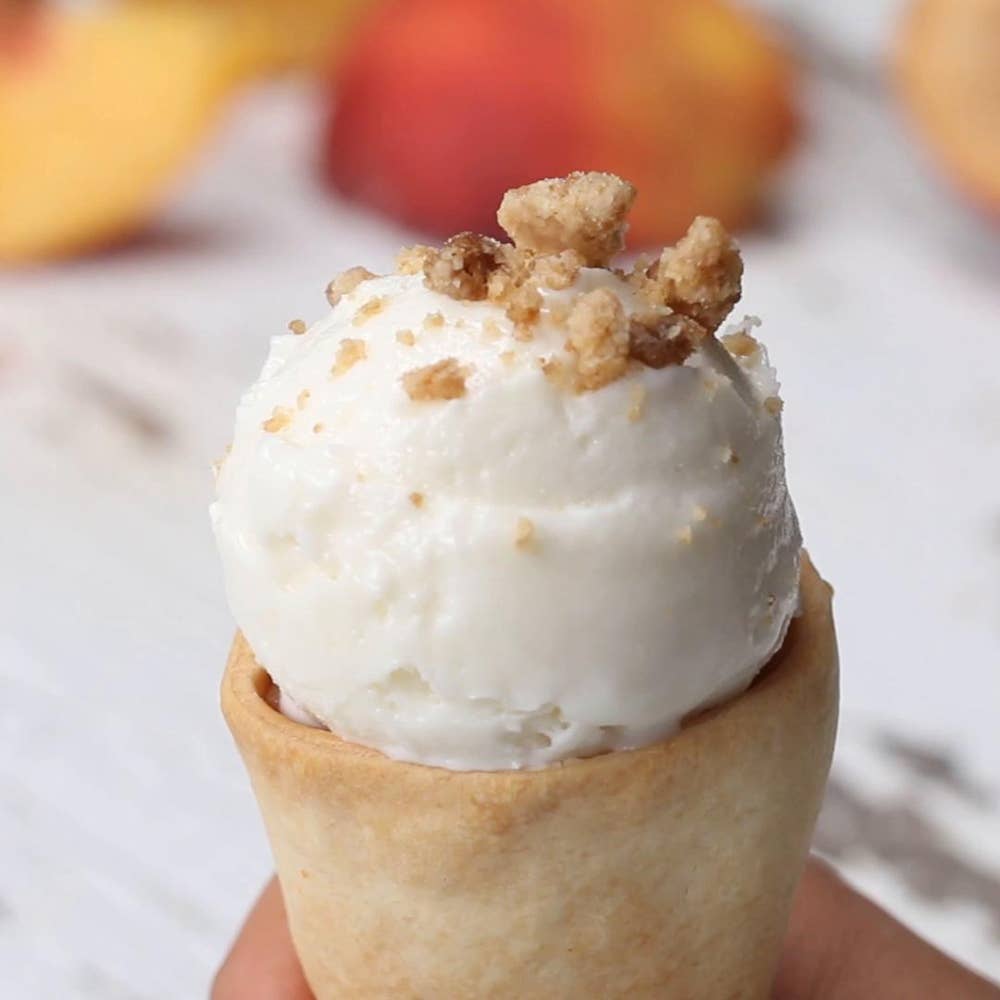 Peach Pie Cone Recipe by Tasty