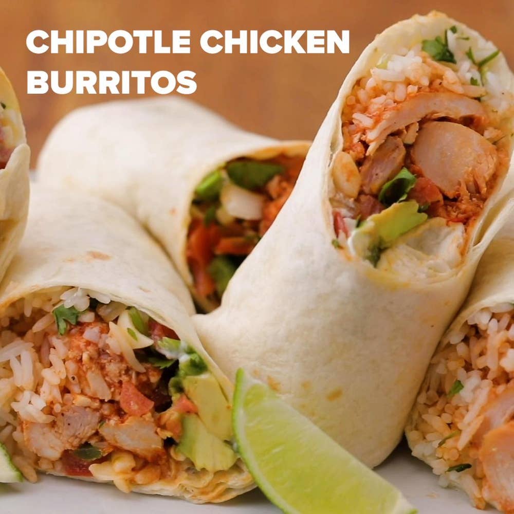 Chipotle Chicken Burritos Recipe by Tasty
