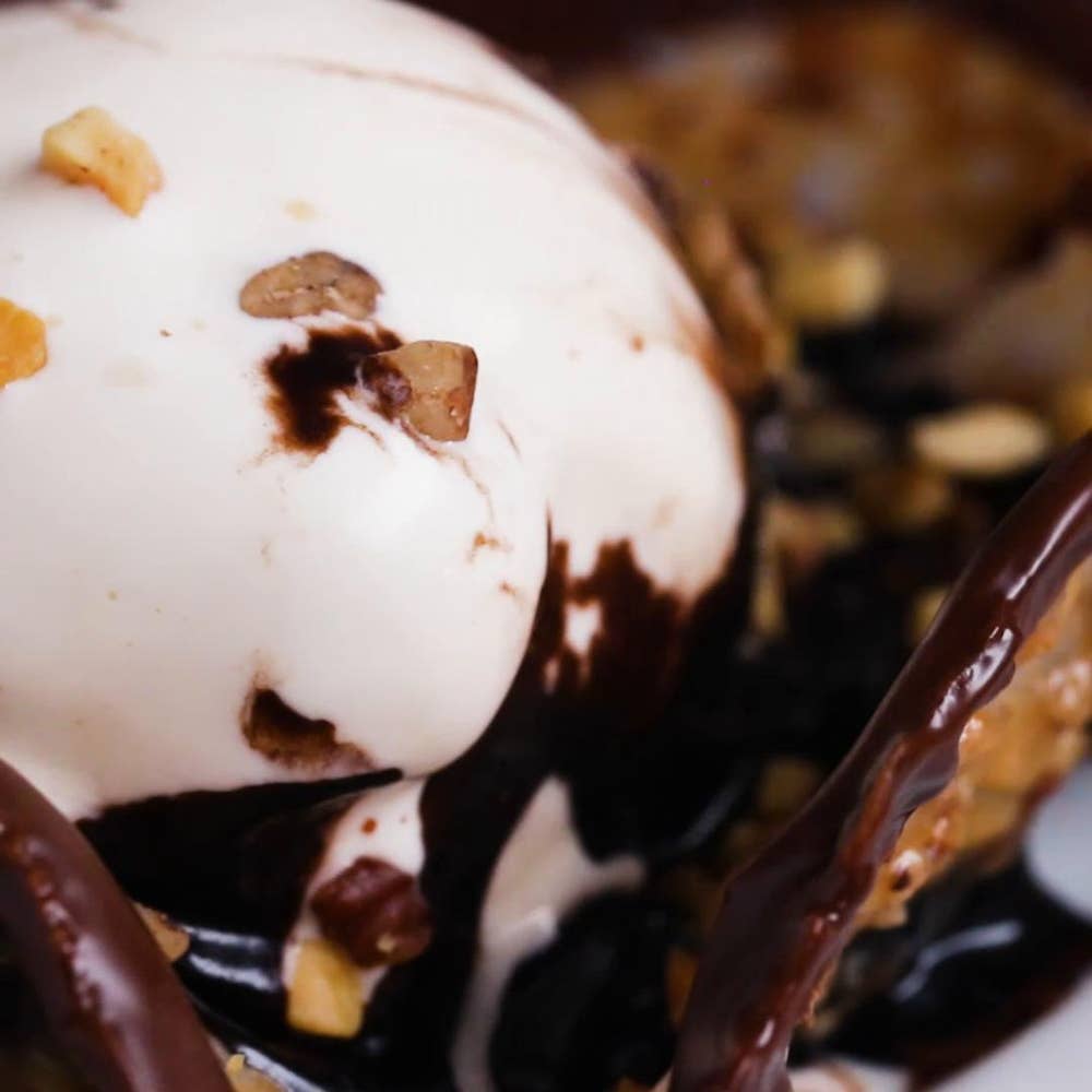 Hot Fudge Sundae Pecan Lace Cup Recipe by Tasty