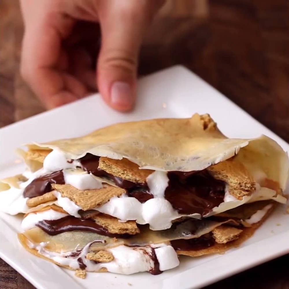 S'mores Crepes Recipe by Tasty