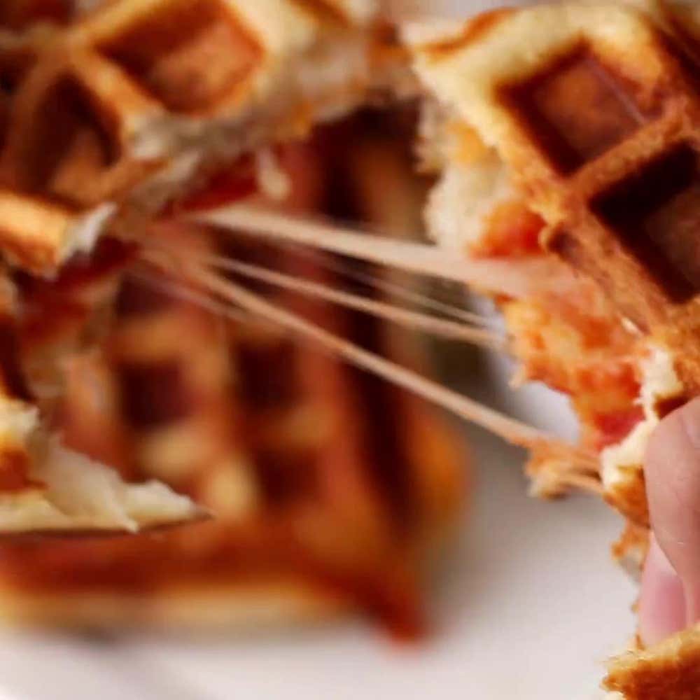 Pizza Waffles Recipe by Tasty