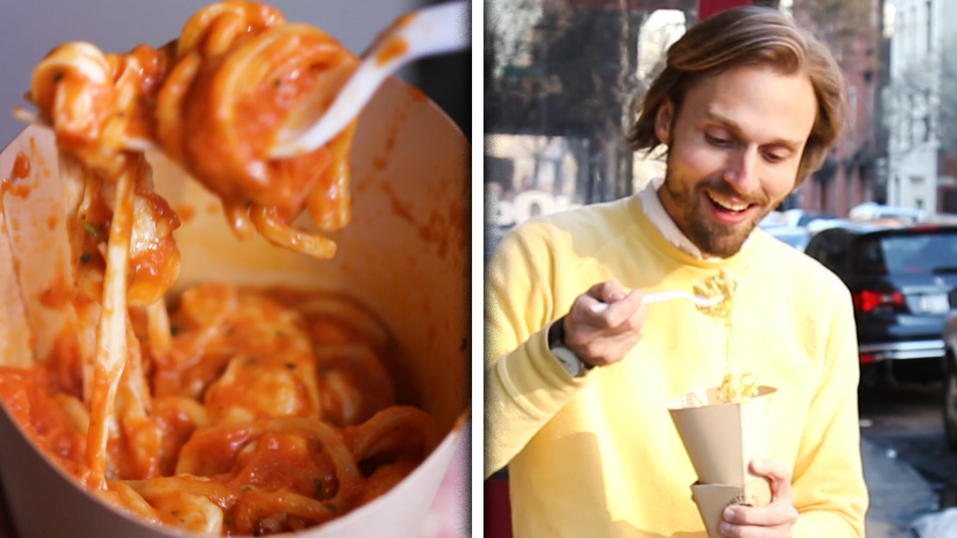 You Can Get Pasta On-The-Go With Spaghetti Cones In NYC