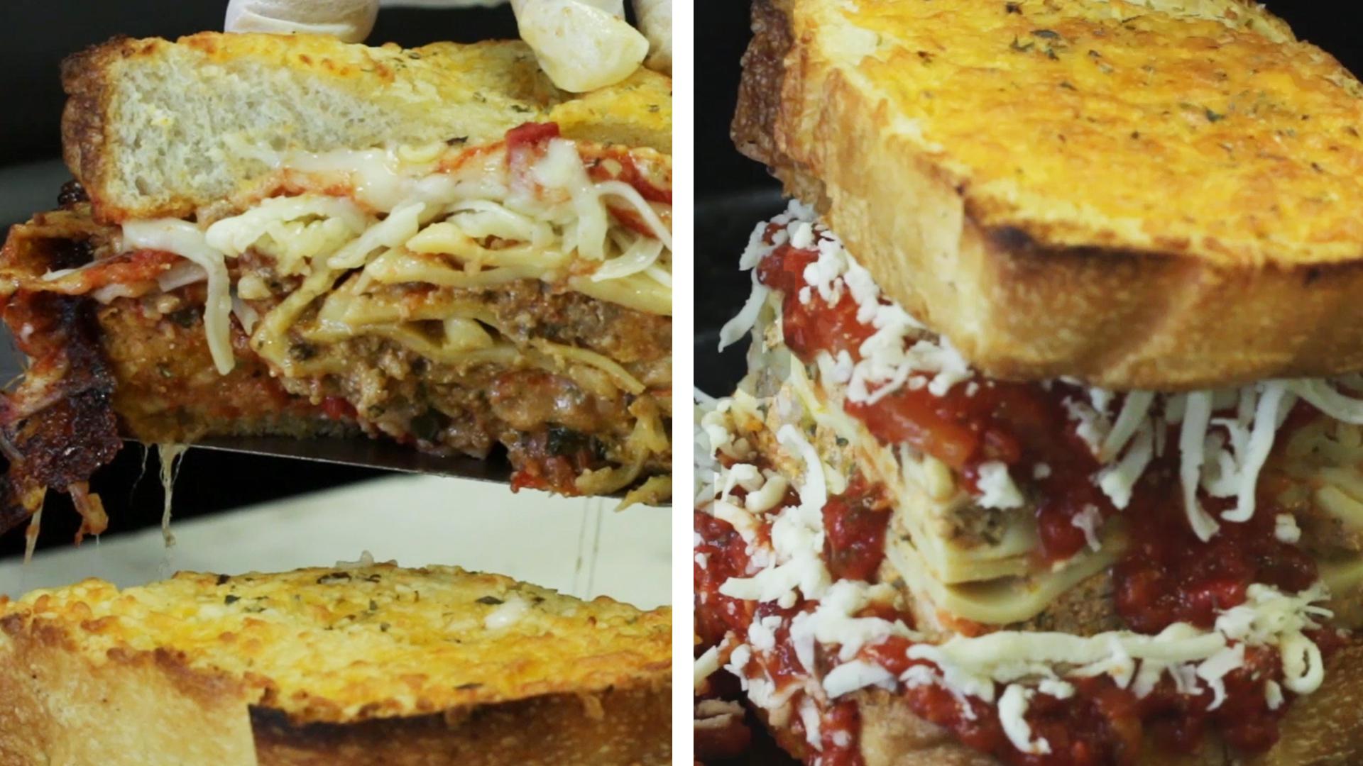 LAs Infamous Grilled Lasagna Sandwich