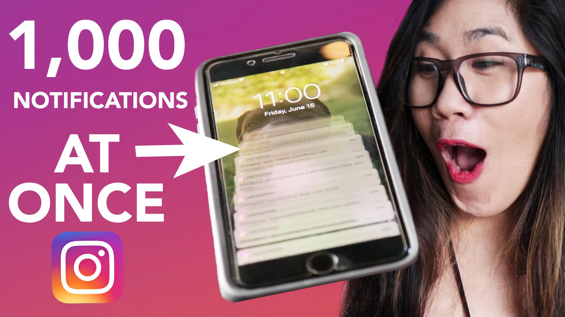 What 1,000 Instagram Notifications Looks Like All At Once