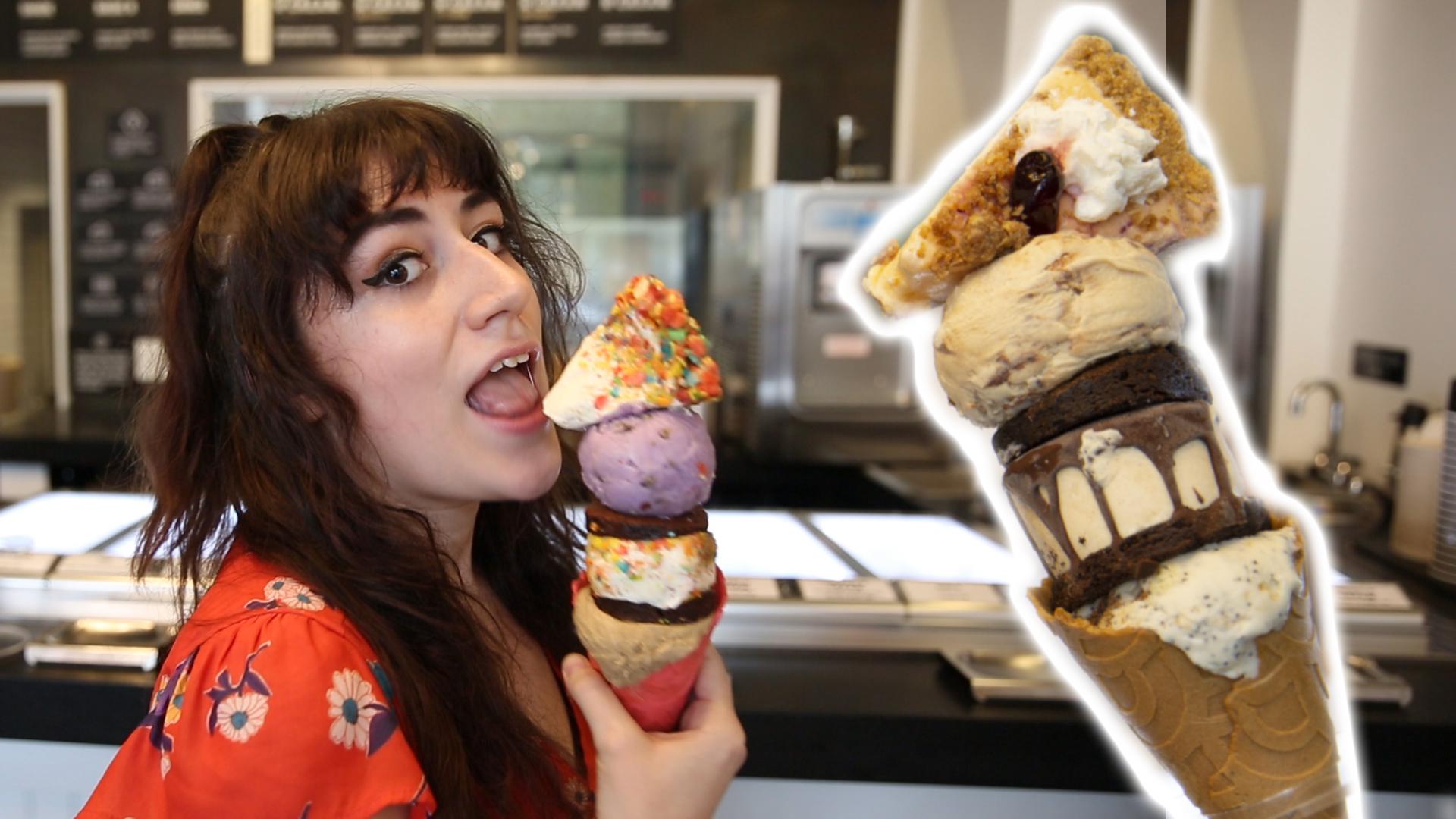 This Is The Ultimate Stacked Ice Cream Cone!