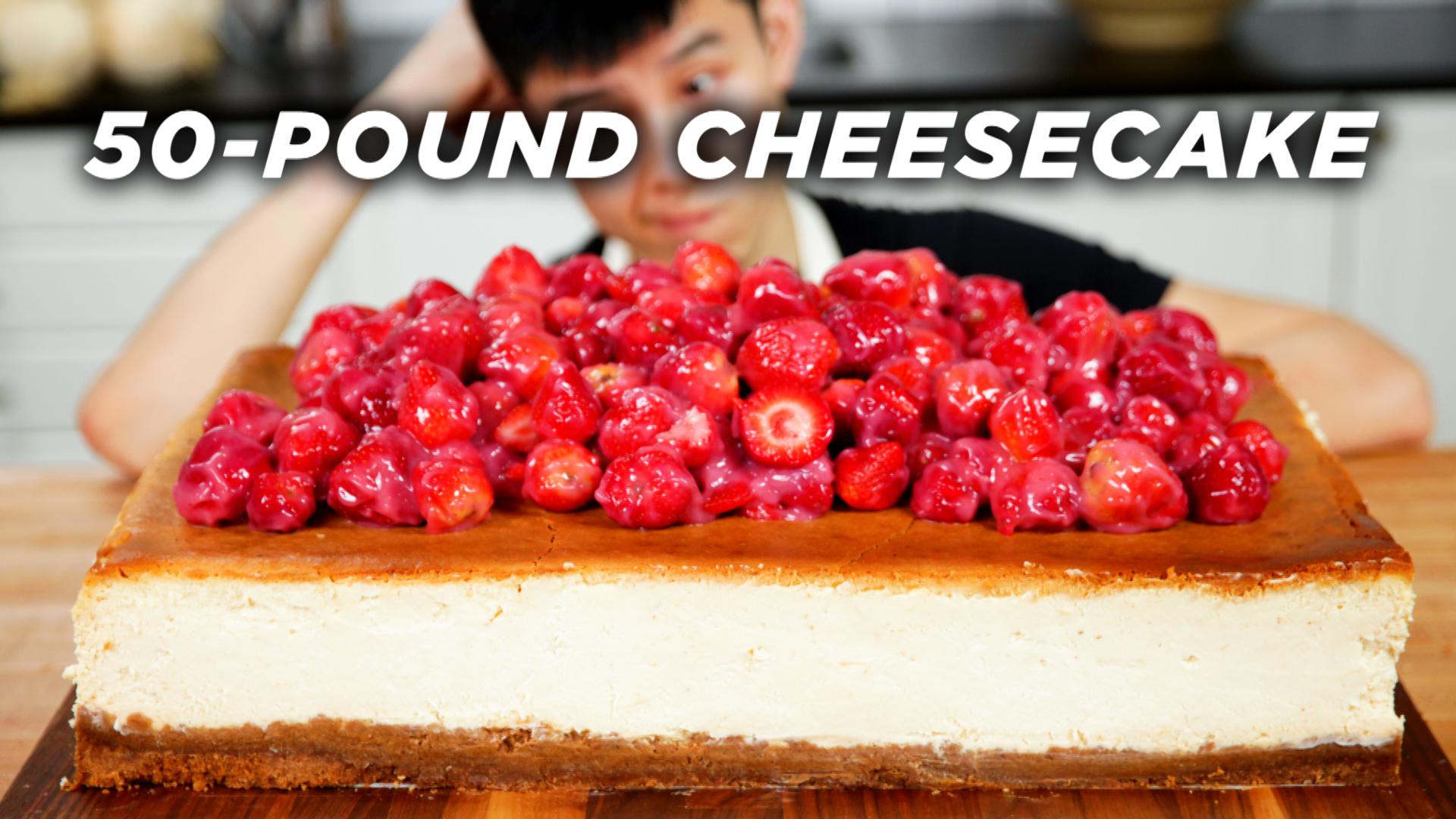 I Made A Giant 50-Pound Cheesecake