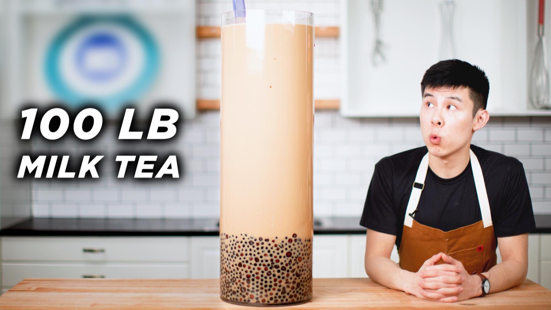 I Made A Giant 100-Pound Boba Milk Tea