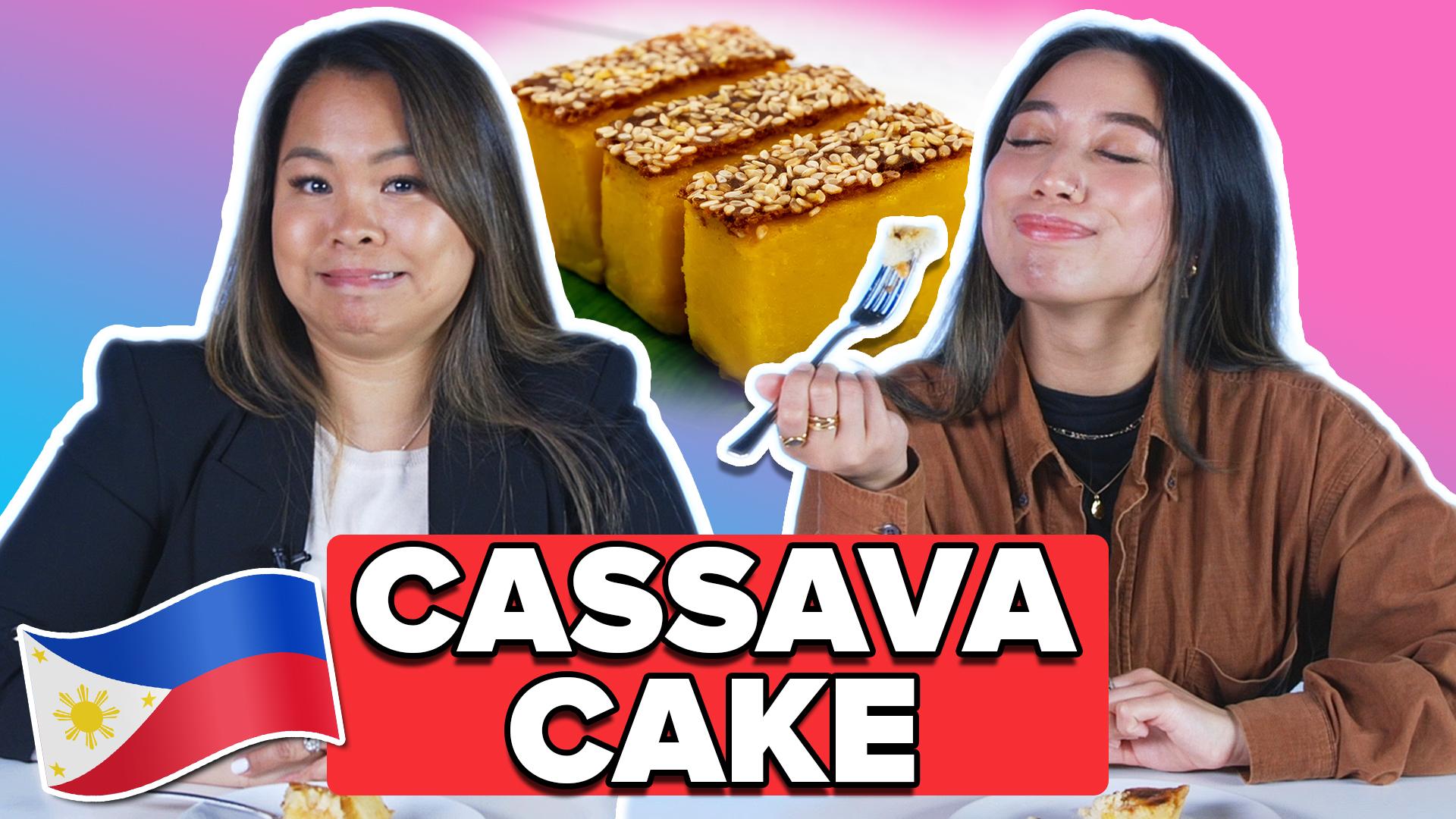 Filipino Women Try Other Filipino Women's Cassava Cake