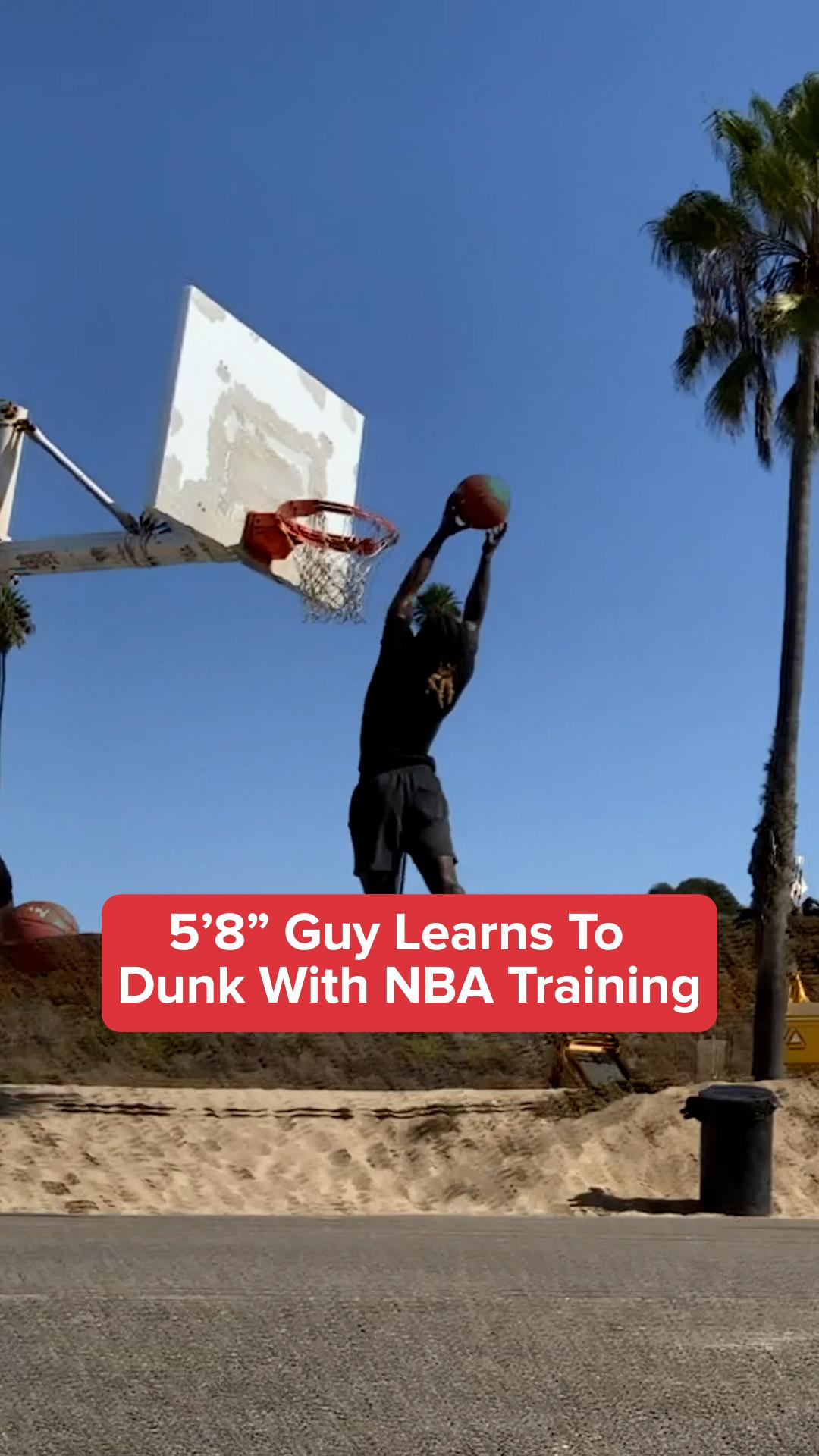 5'8" Guy Learns To Dunk With NBA Training