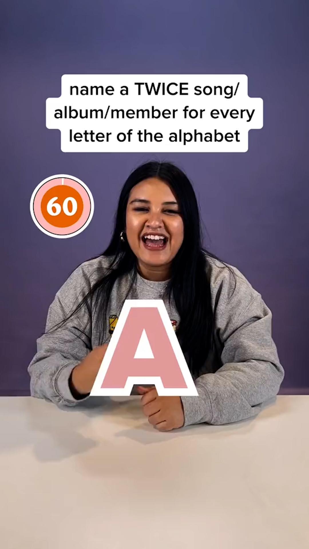 Name A Twice Song album member For Every Letter Of The Alphabet