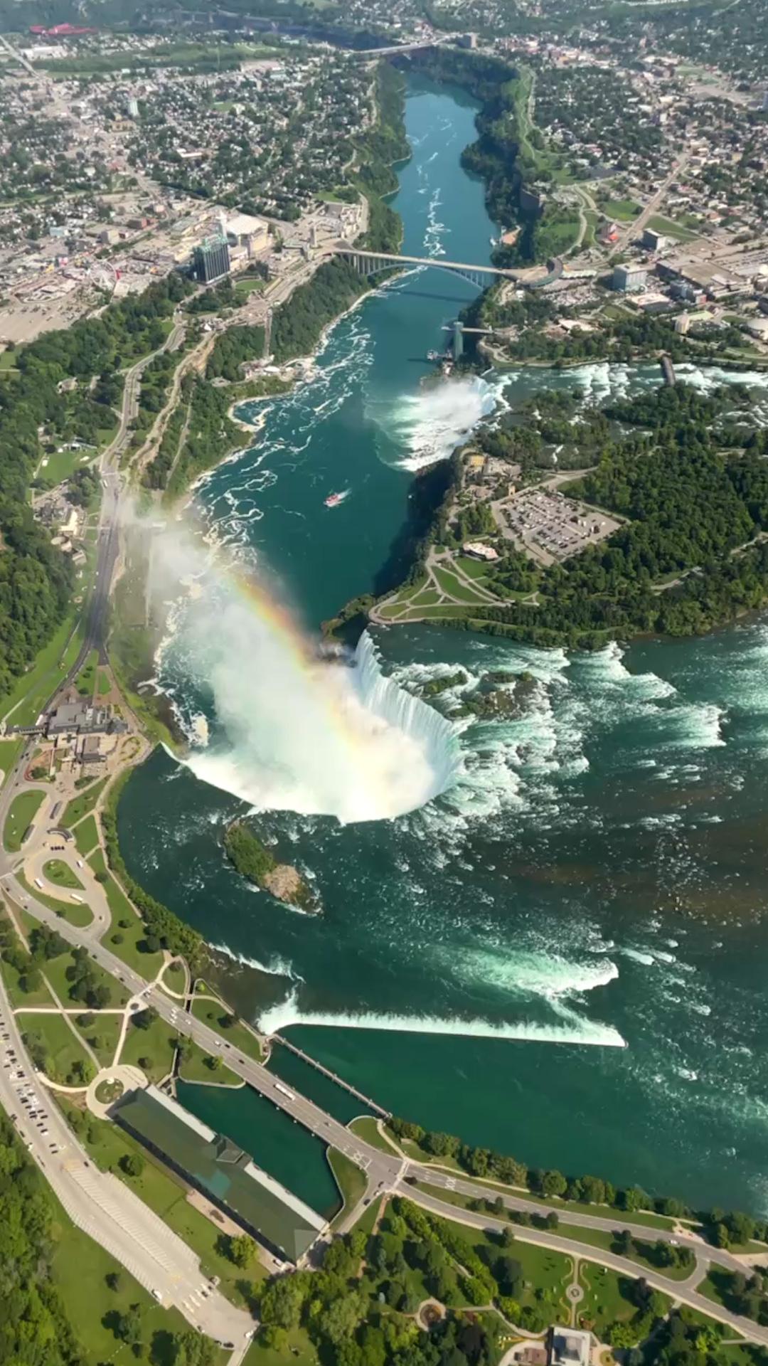 Niagara Falls from 10,000 feet in the air