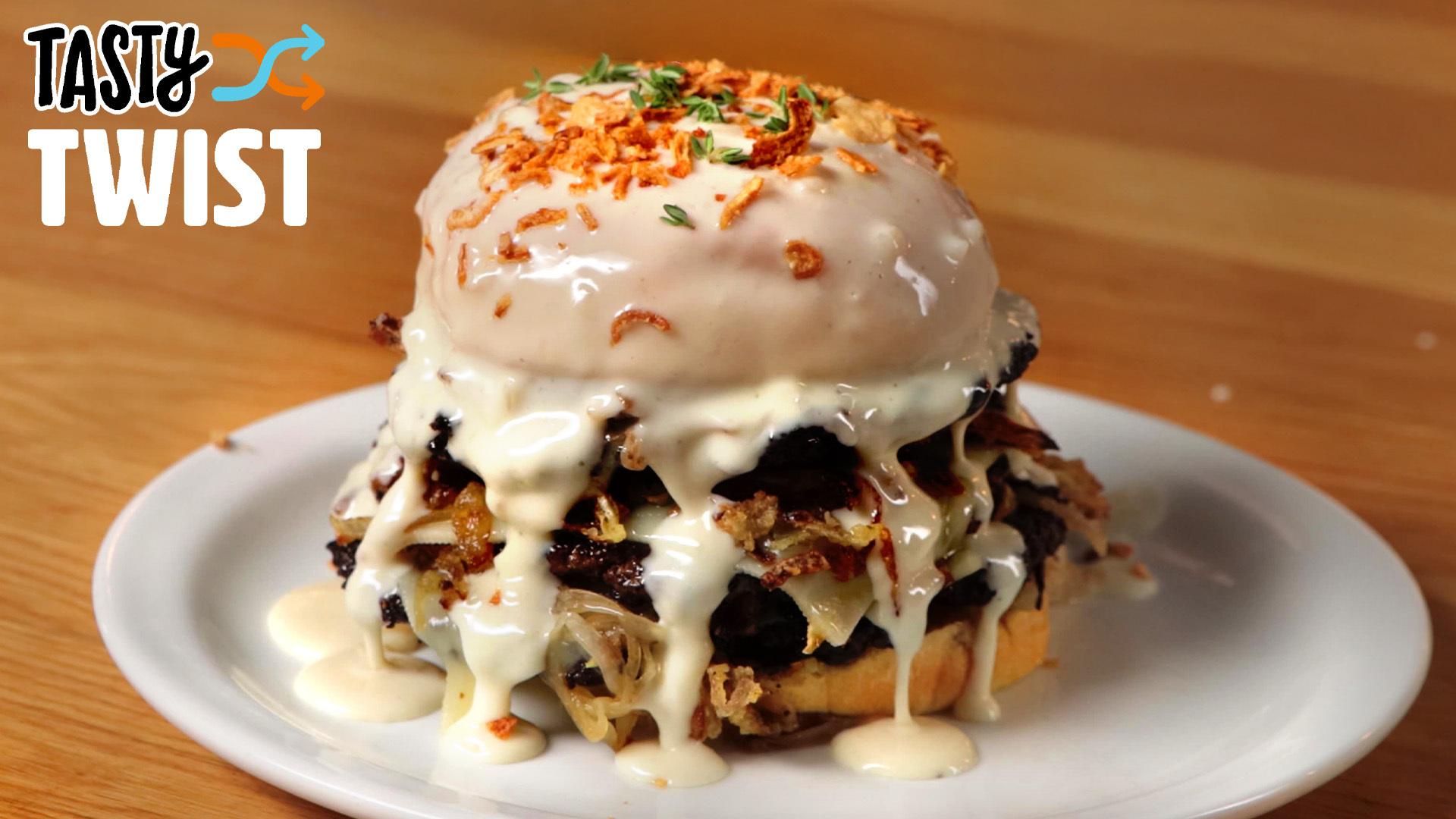 French Onion Soup Burger Recipe by Tasty