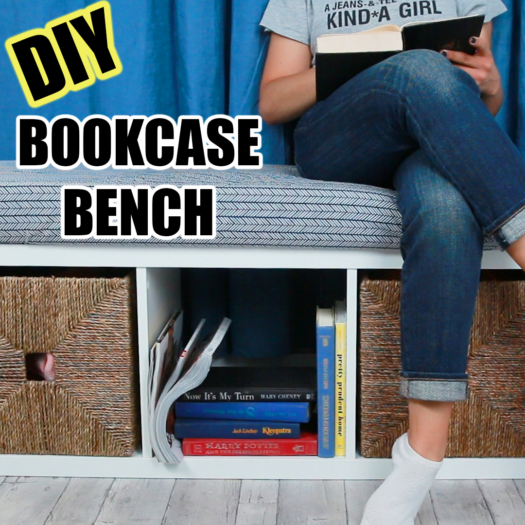 DIY Bookcase Bench